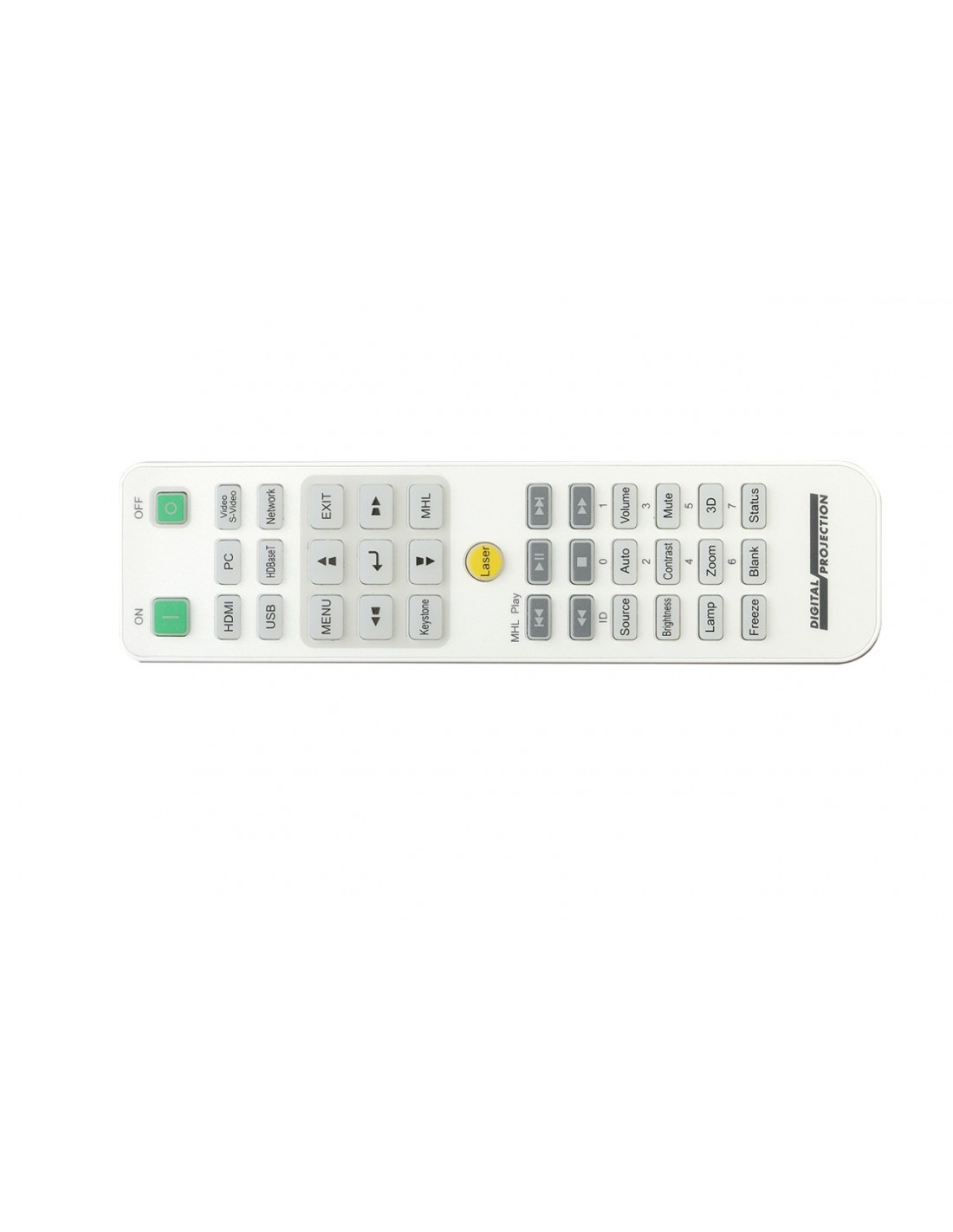 Digital Projection Remote Control E-Vision Laser 5100/5900/6500 II/9000